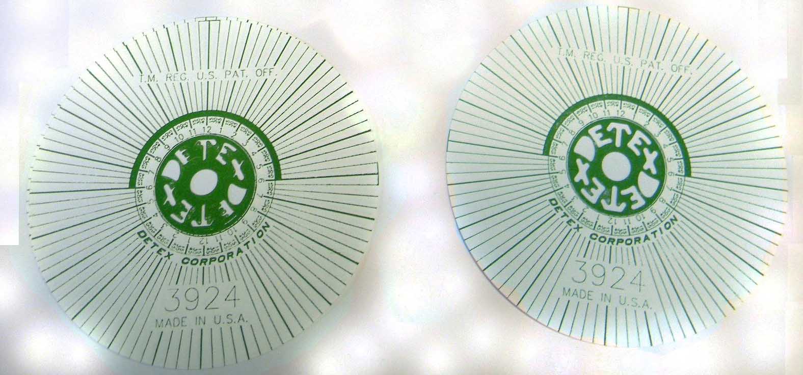 Watchman Clocks - Detex Newman Dials Detex Newman Paper Dials