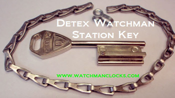 Watchman Clocks - Detex station key and chain Detex key and chain - ETC066